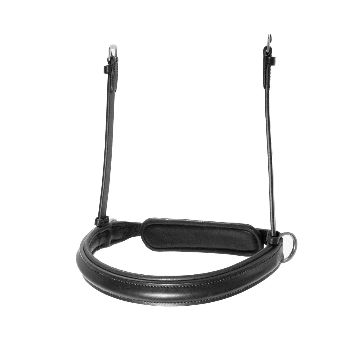Premium Gel Padded Bitless Noseband Black - Horse Noseband